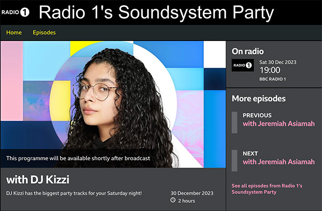 Kizzi to takeover on R1's Soundsystem Party on BBC Radio 1 at Christmas ...